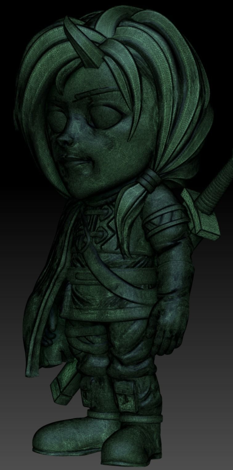 Golden Sun Felix Cartoon Chubby Chibi Figure 3D model 3D printable ...