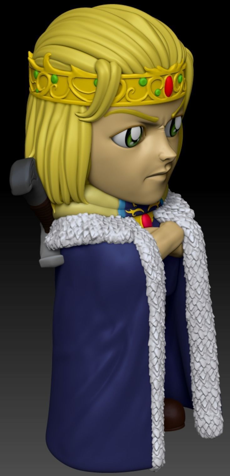 Alphadia Genesis King Augustine Cartoon Chubby Chibi Figure 3D model 3D ...