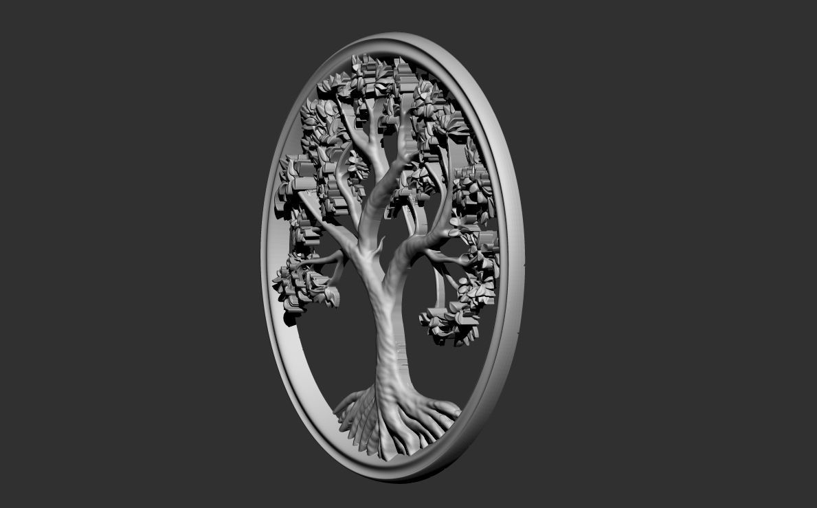 Tree Bas Relief 3D model for cnc 3d printing 3D model 3D printable ...