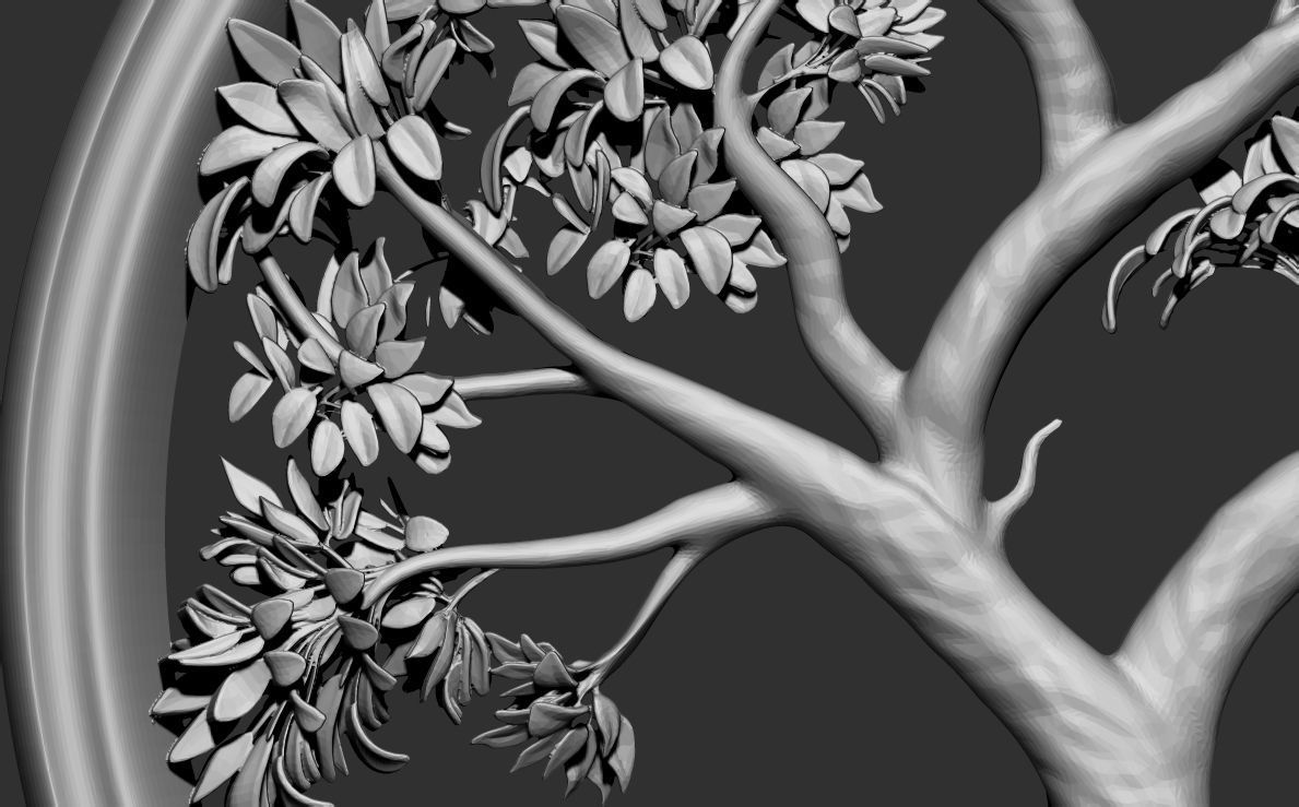 Tree Bas Relief 3D model for cnc 3d printing 3D model 3D printable ...