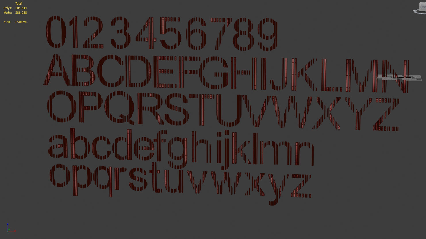 Barcode Font 3D model | CGTrader