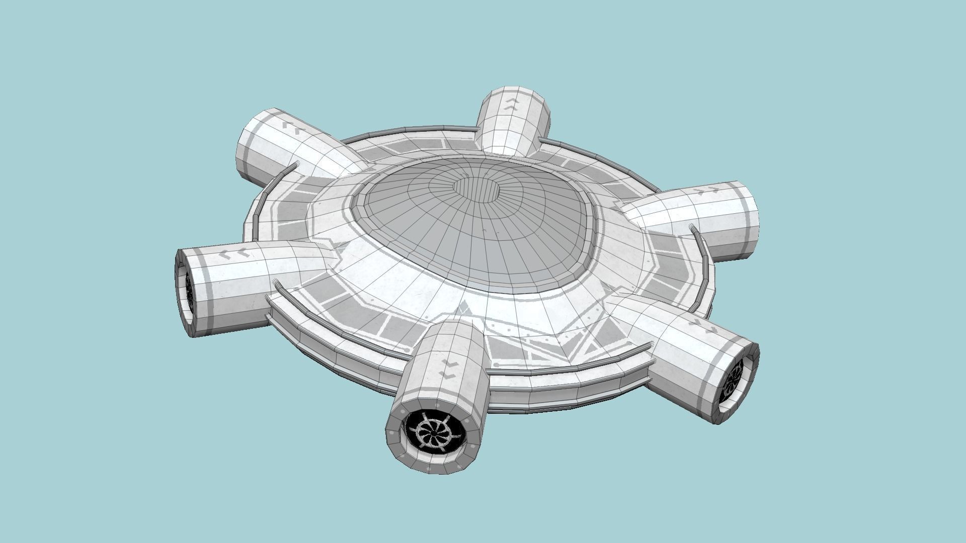 3D model Alien Spaceship UFO J01 Steel - Sci Fi Spacecraft Design VR ...