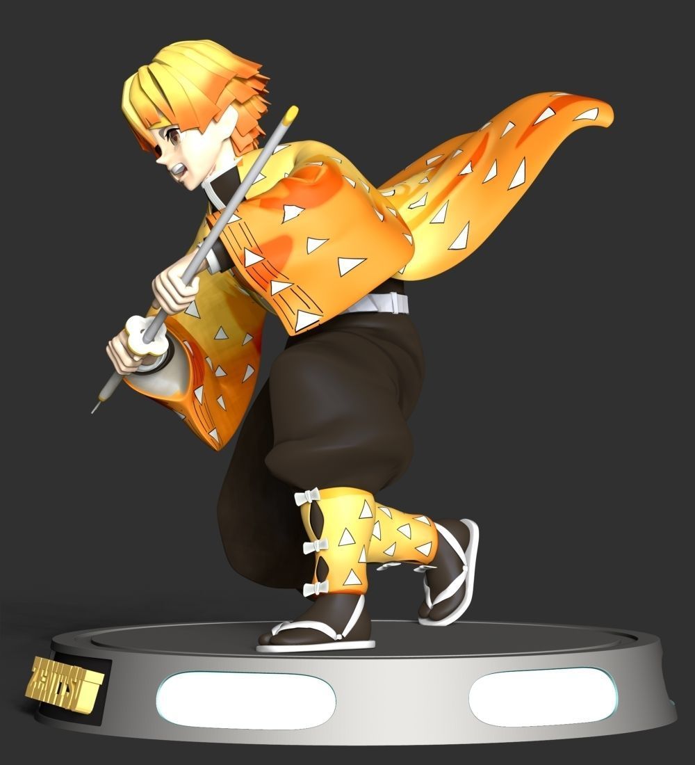 Zenitsu Agatsuma - Demon Slayer 3D model 3D printable | CGTrader