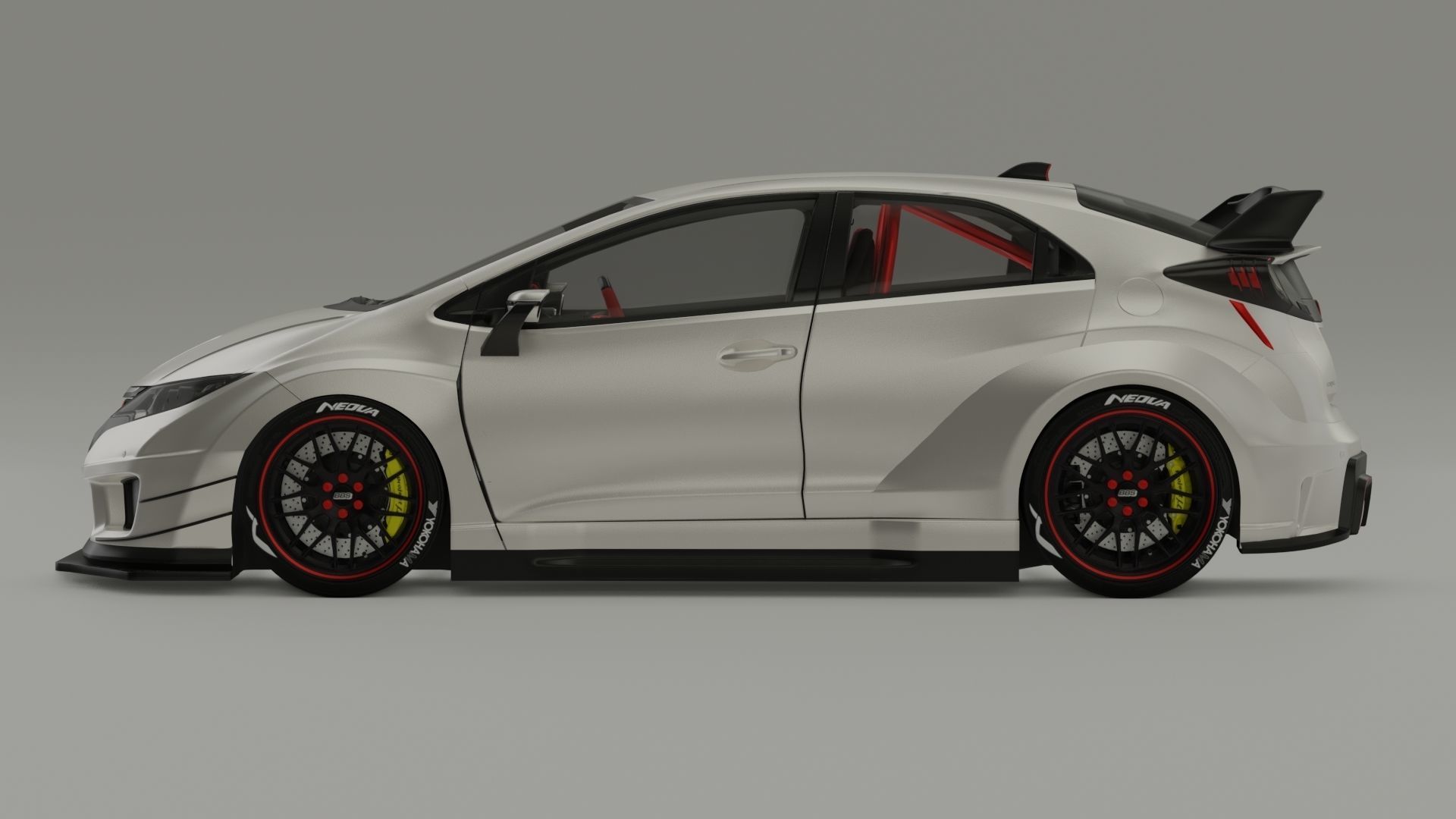 Civic Type R 2015 Custom Widebody Kit 3D model | CGTrader
