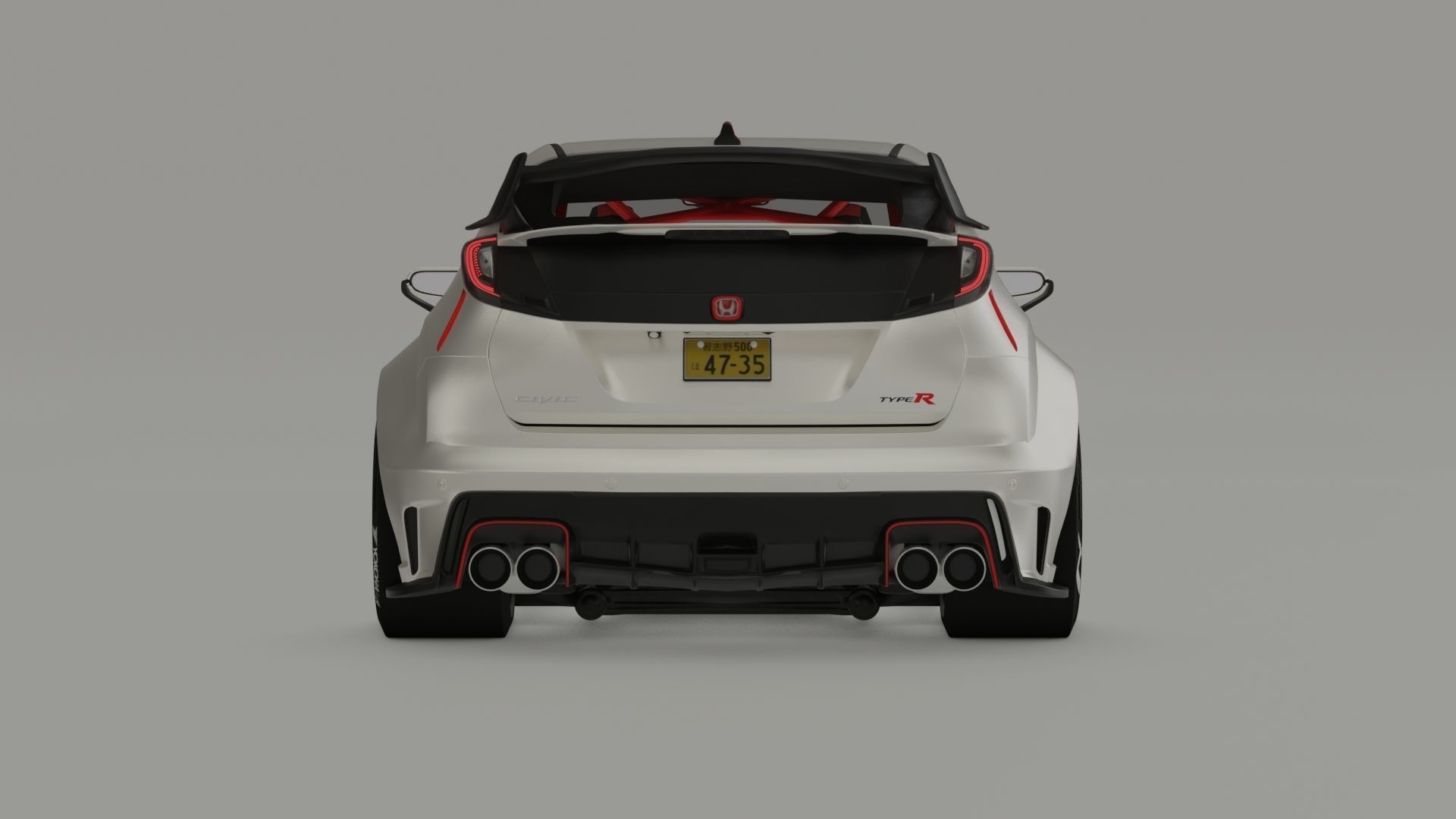 Civic Type R 2015 Custom Widebody Kit 3D model | CGTrader