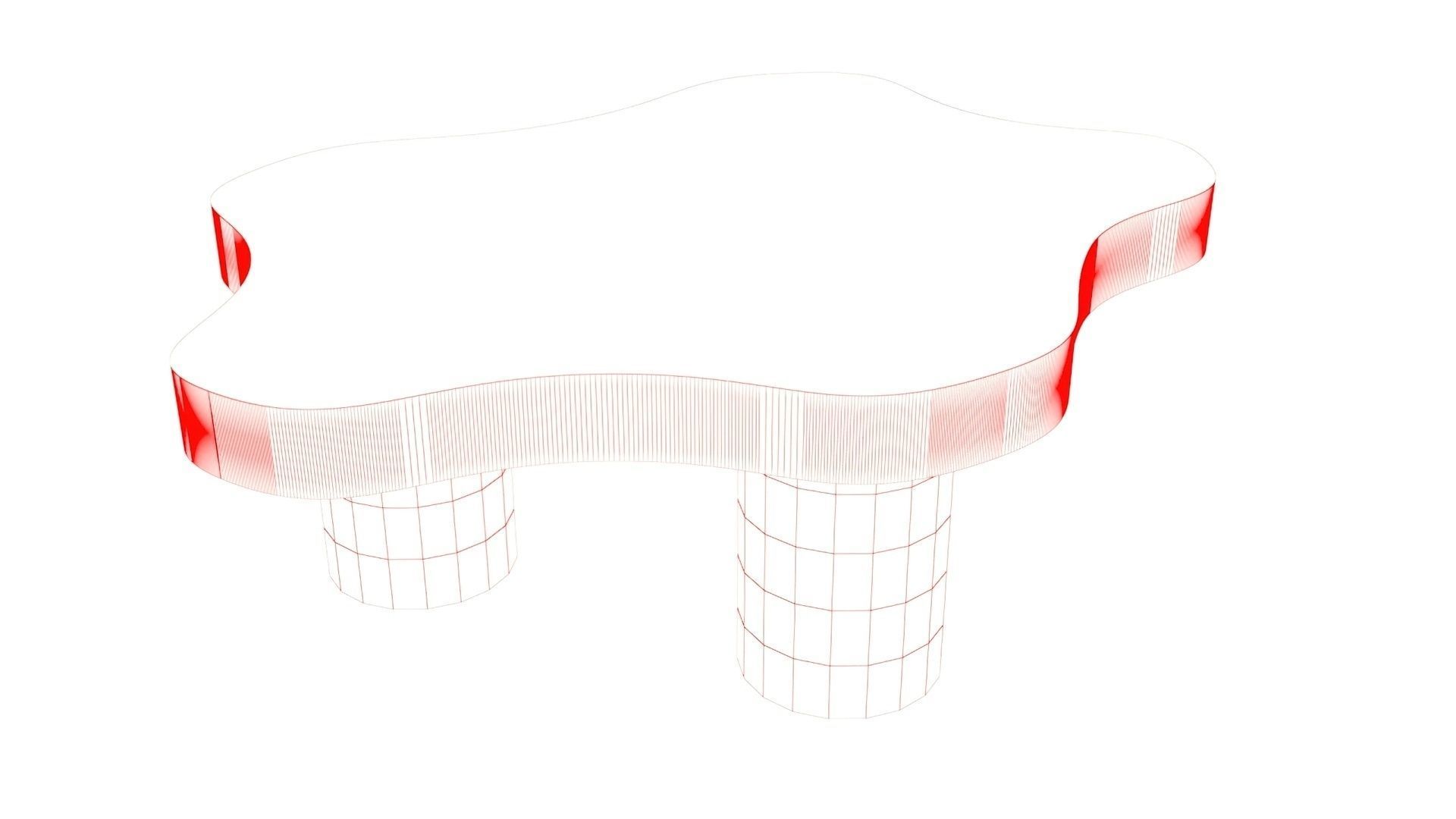 Cloud Blob Table 3D model | CGTrader