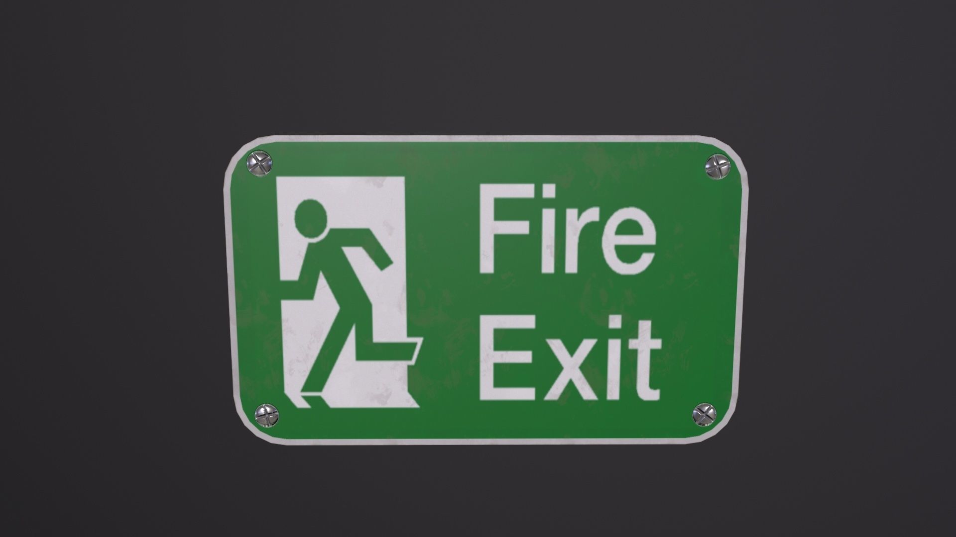 3D model Plastic Exit Sign 3D Model VR / AR / low-poly | CGTrader