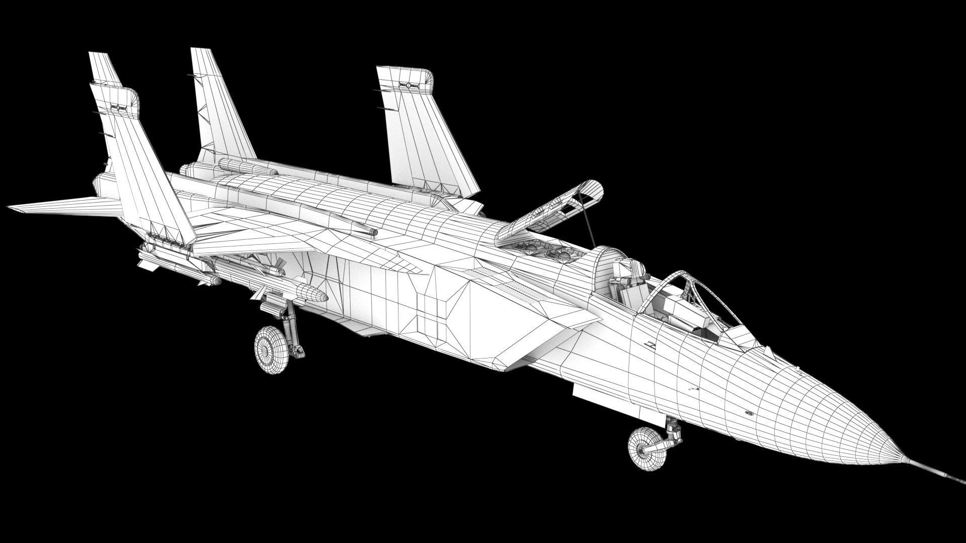 Yak-141 VTOL jet fighter 3D model animated | CGTrader