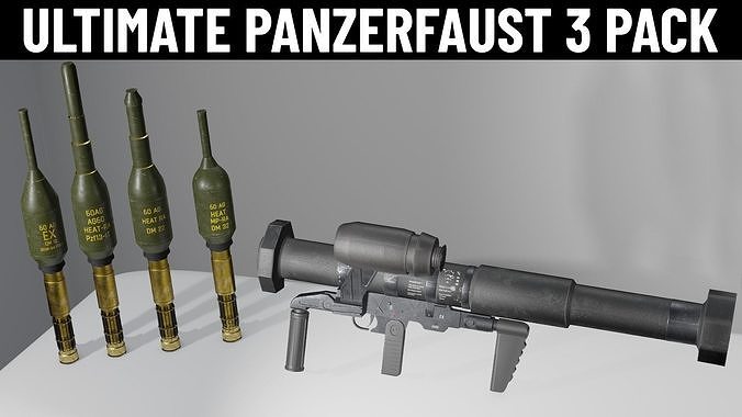 3D model Ultimate Panzerfaust 3 Rocket Launcher Pack VR / AR / low-poly ...