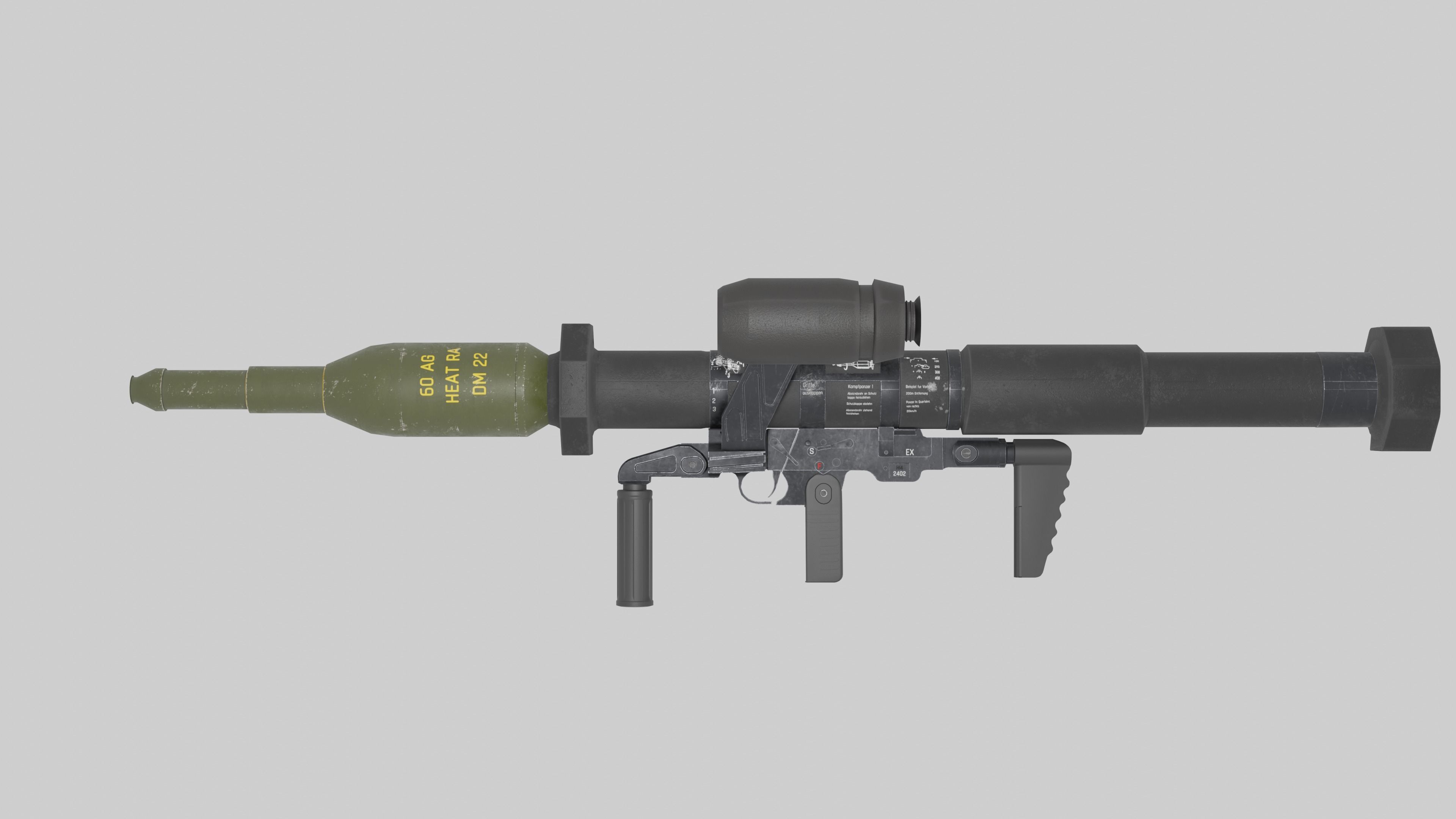 3D model Ultimate Panzerfaust 3 Rocket Launcher Pack VR / AR / low-poly | CGTrader
