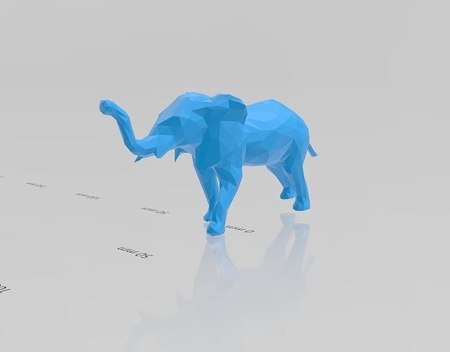 Low Poly Elephant 3D model 3D printable | CGTrader