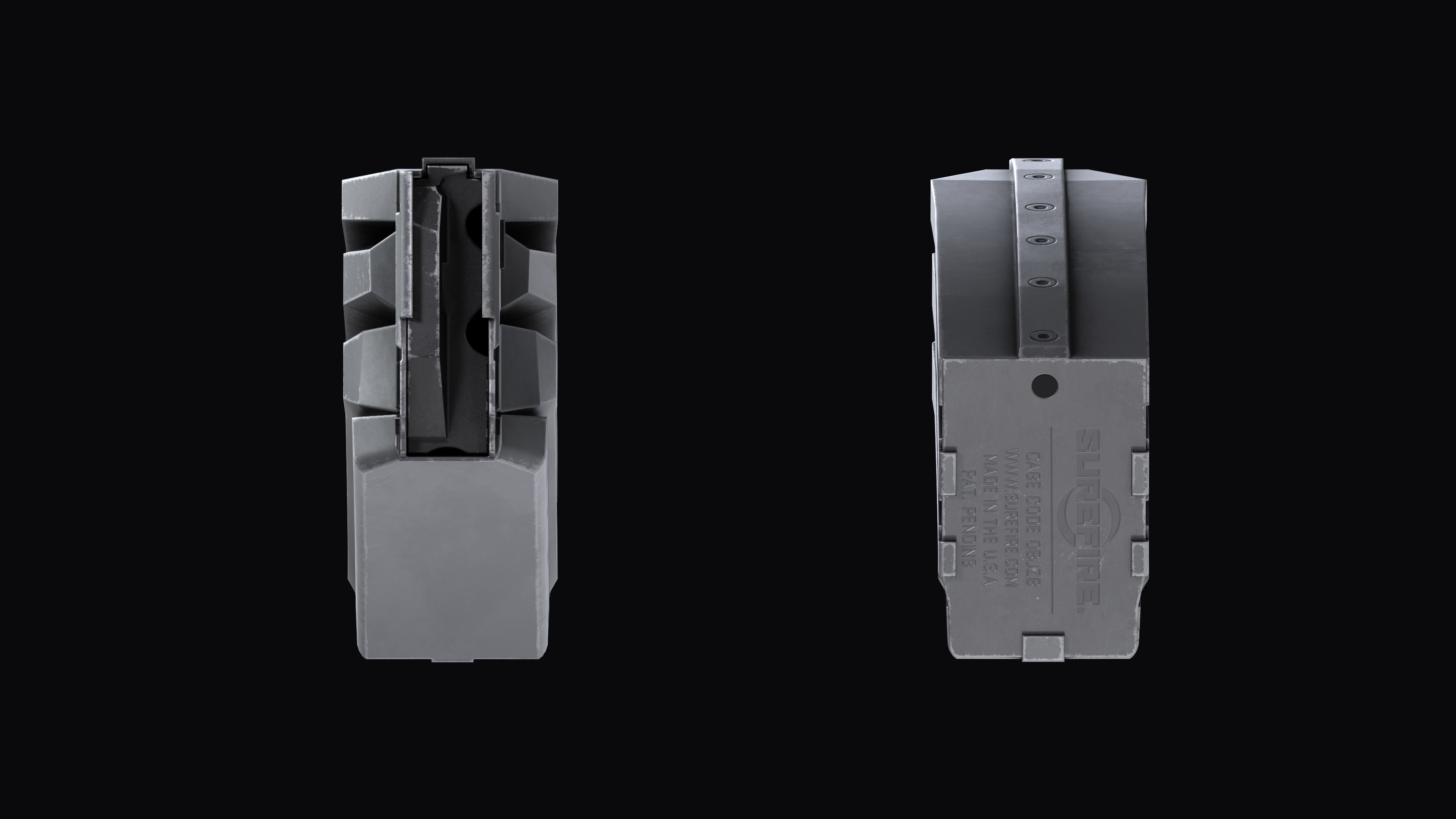 3D model Surefire MAG5-60 Stanag magazine M4 AR VR / AR / low-poly ...