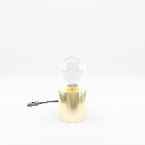 3D model 3D Model of Small cylindrical metal lamp base VR / AR / low ...