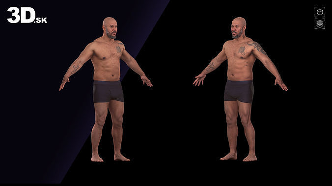 Cleaned A Pose Scan Ron 3D model | CGTrader