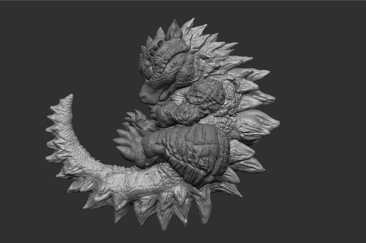BABY GODZILLA LIGHT 3D model 3D printable | CGTrader