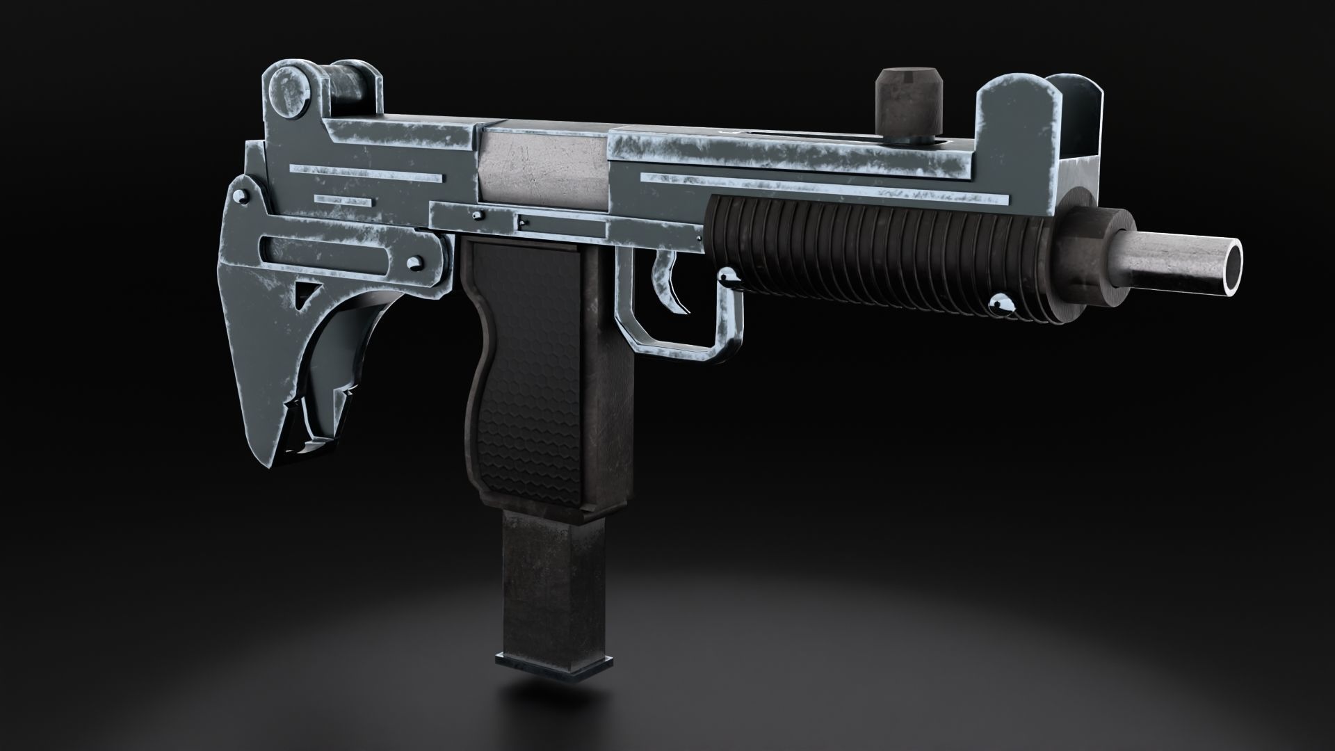 3D model Uzi-miniGun gun VR / AR / low-poly | CGTrader