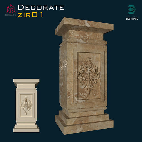 Column Foot 01 3D model | CGTrader