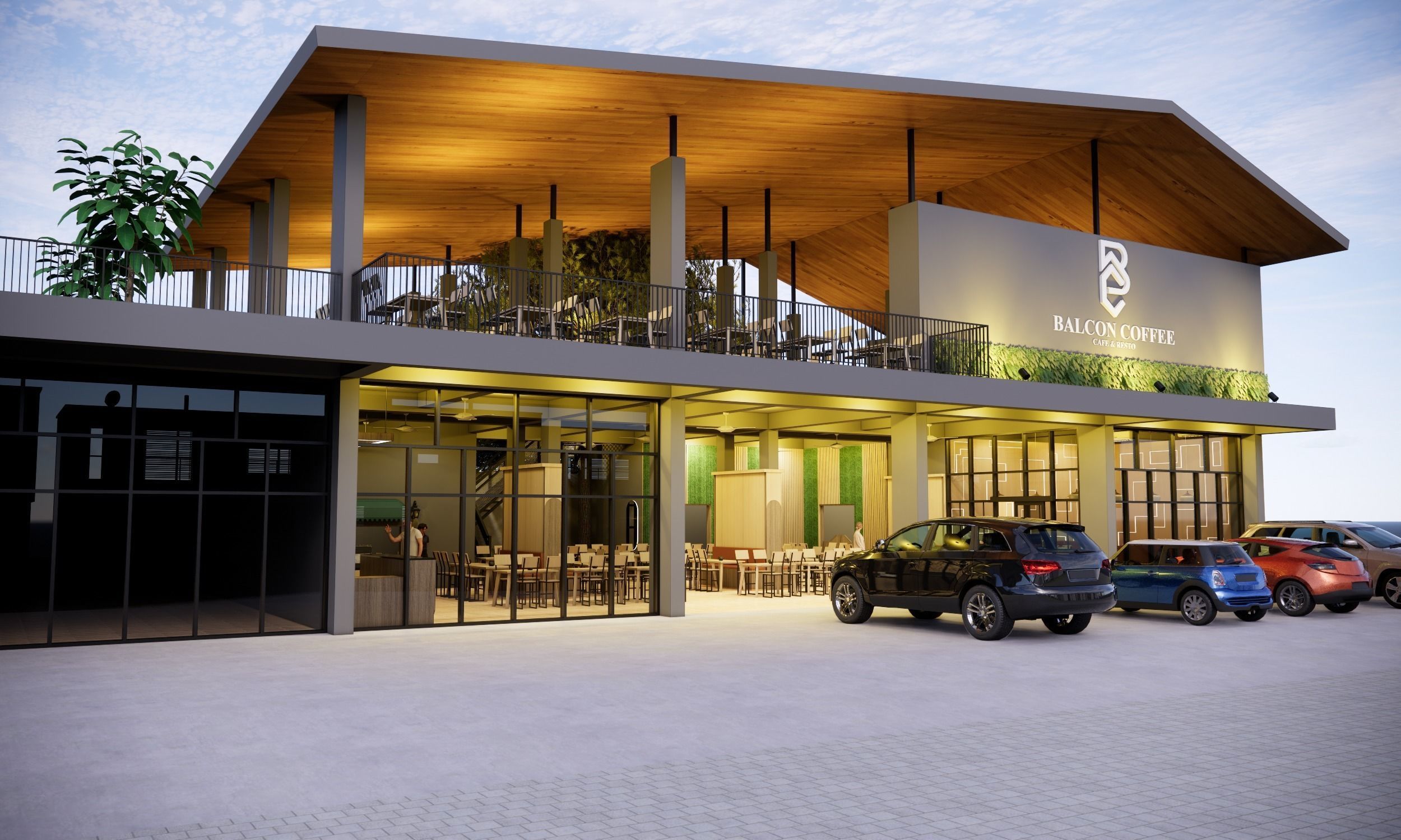 Scene Render Design Coffee Shop File Sketchup Enscape 3D model | CGTrader