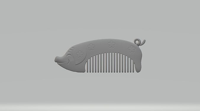Pig Comb 3D model 3D printable | CGTrader