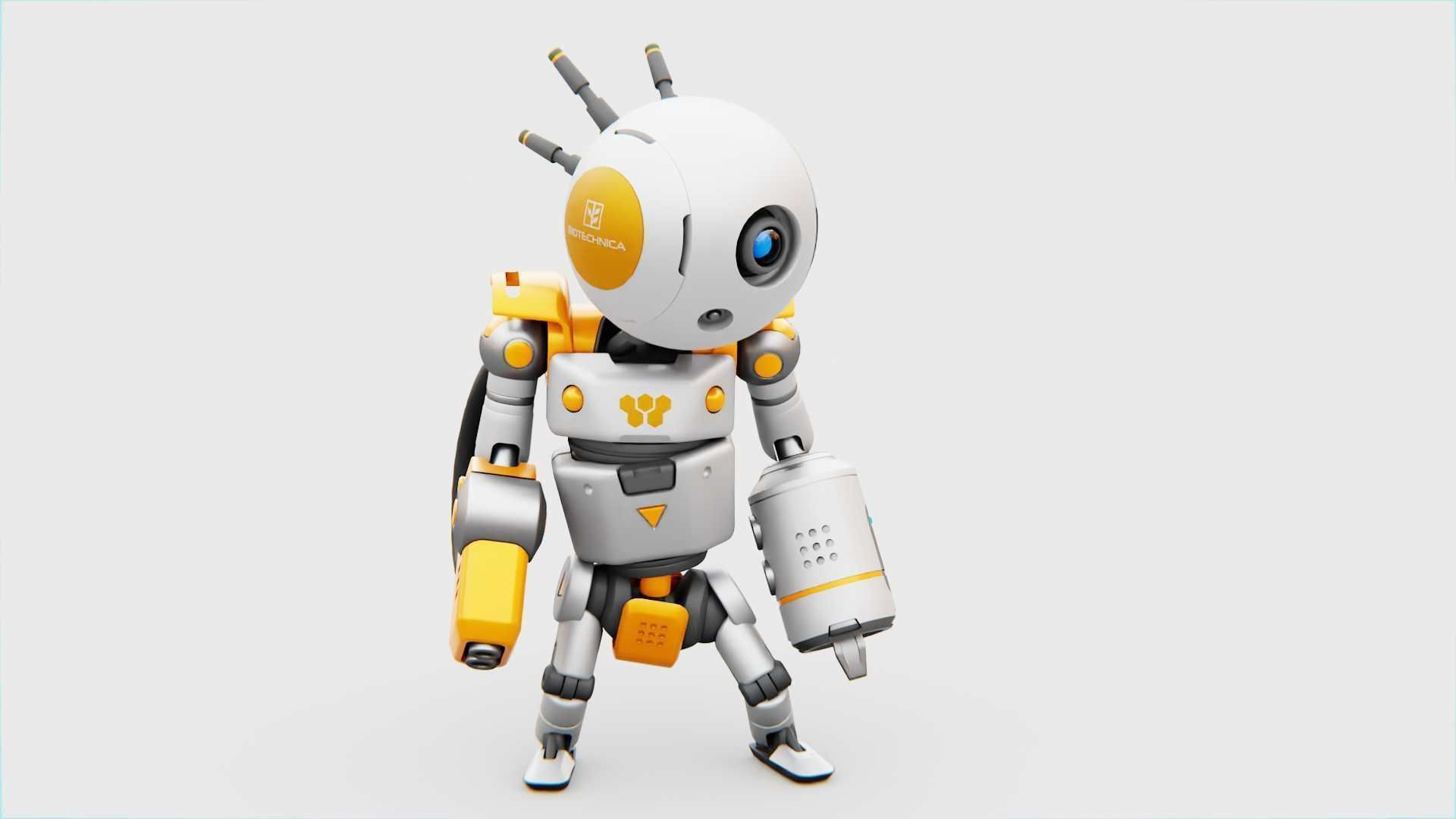 INDUSTRIAL BOT RIGGED 3D model rigged | CGTrader