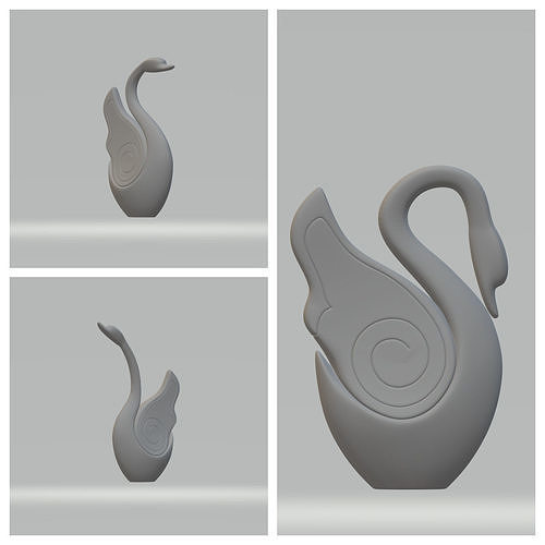 Circle Swan 3D model 3D printable | CGTrader