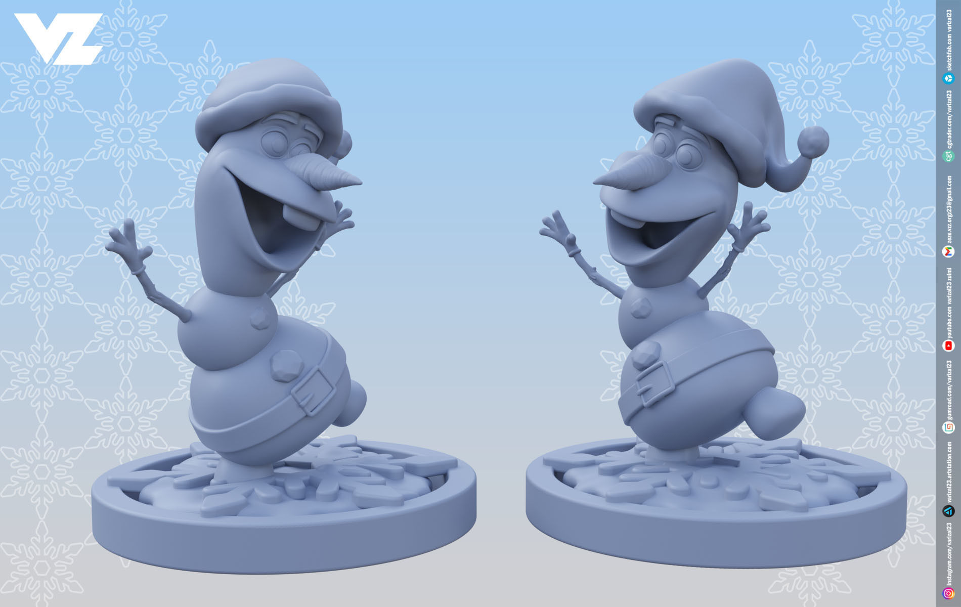 Olaf - Frozen Files 2in1 3D model 3D printable | CGTrader