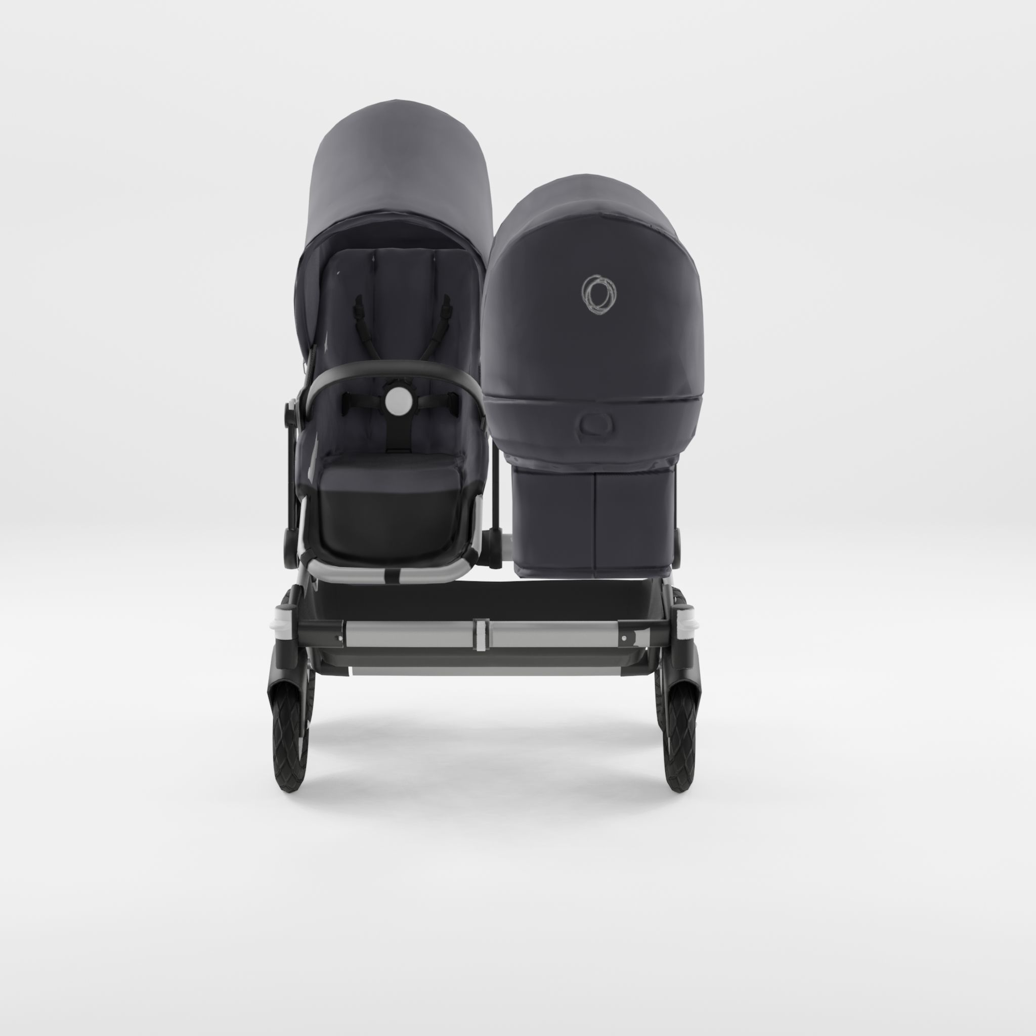 3D model 3D Model of Prams and Strollers - Bugaboo Donkey2 Duo VR / AR ...