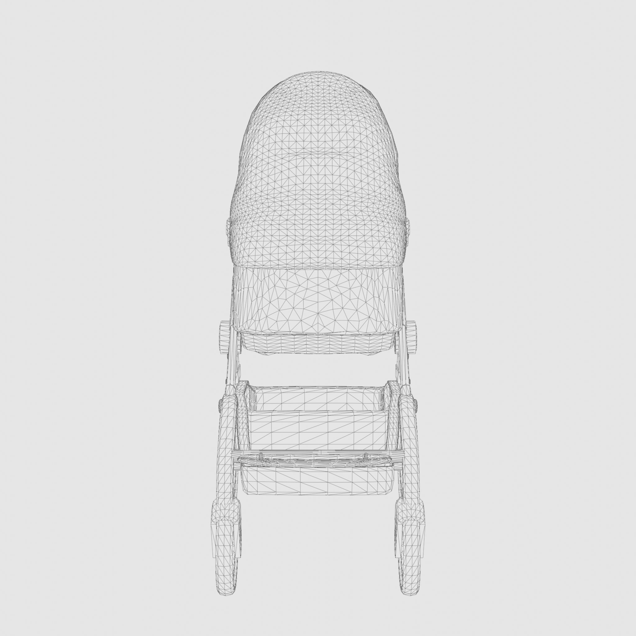 3D model 3D Model of Prams and Strollers - Silver Cross Wave Slate 2020 VR / AR / low-poly ...