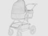 3D model 3D Model of Prams and Strollers - Silver Cross Wave Slate 2020 ...