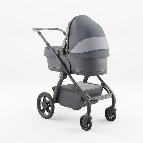 3D model 3D Model of Prams and Strollers - Silver Cross coast flint VR ...