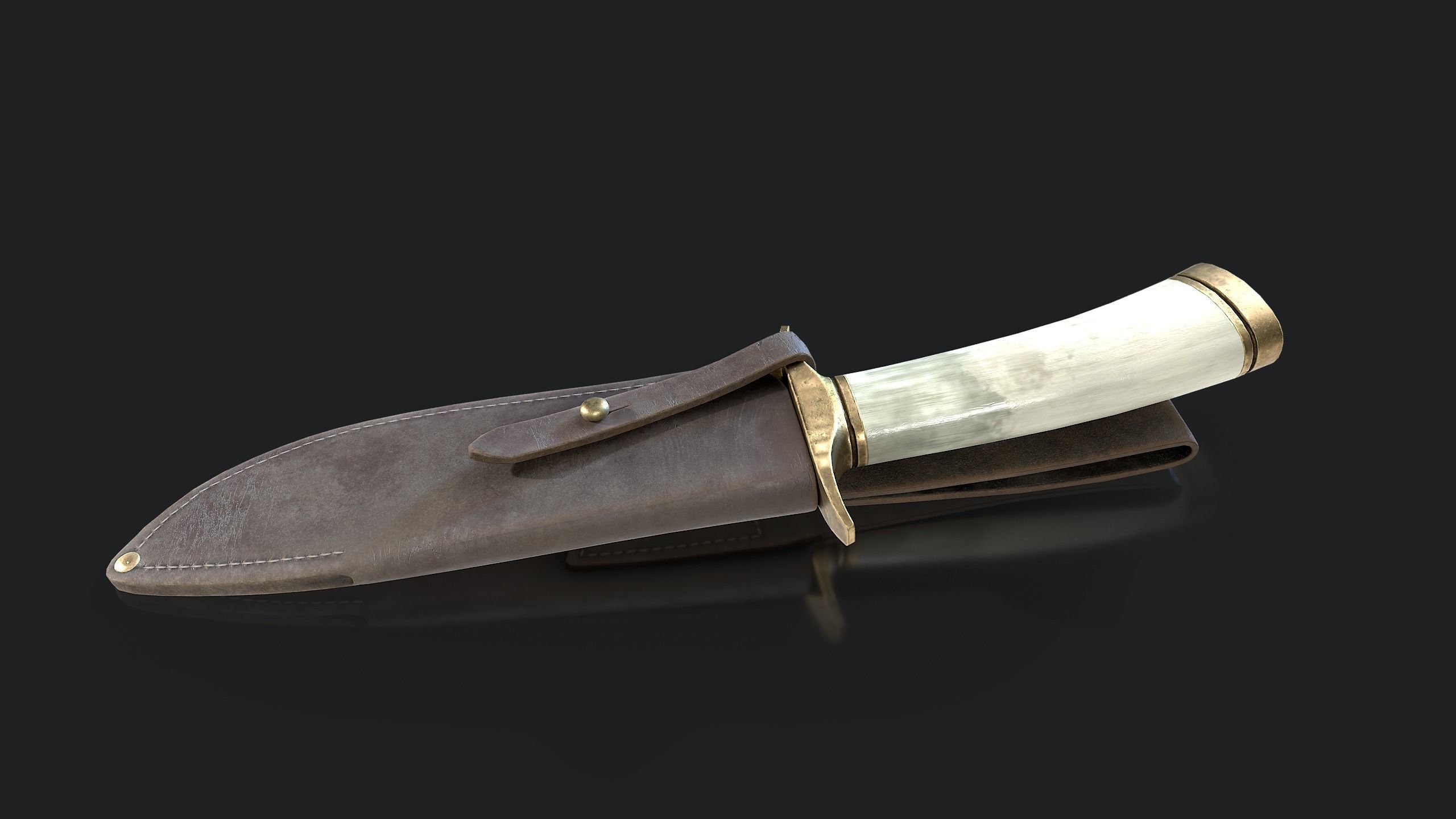 3D model Knife with Sheath VR / AR / low-poly | CGTrader