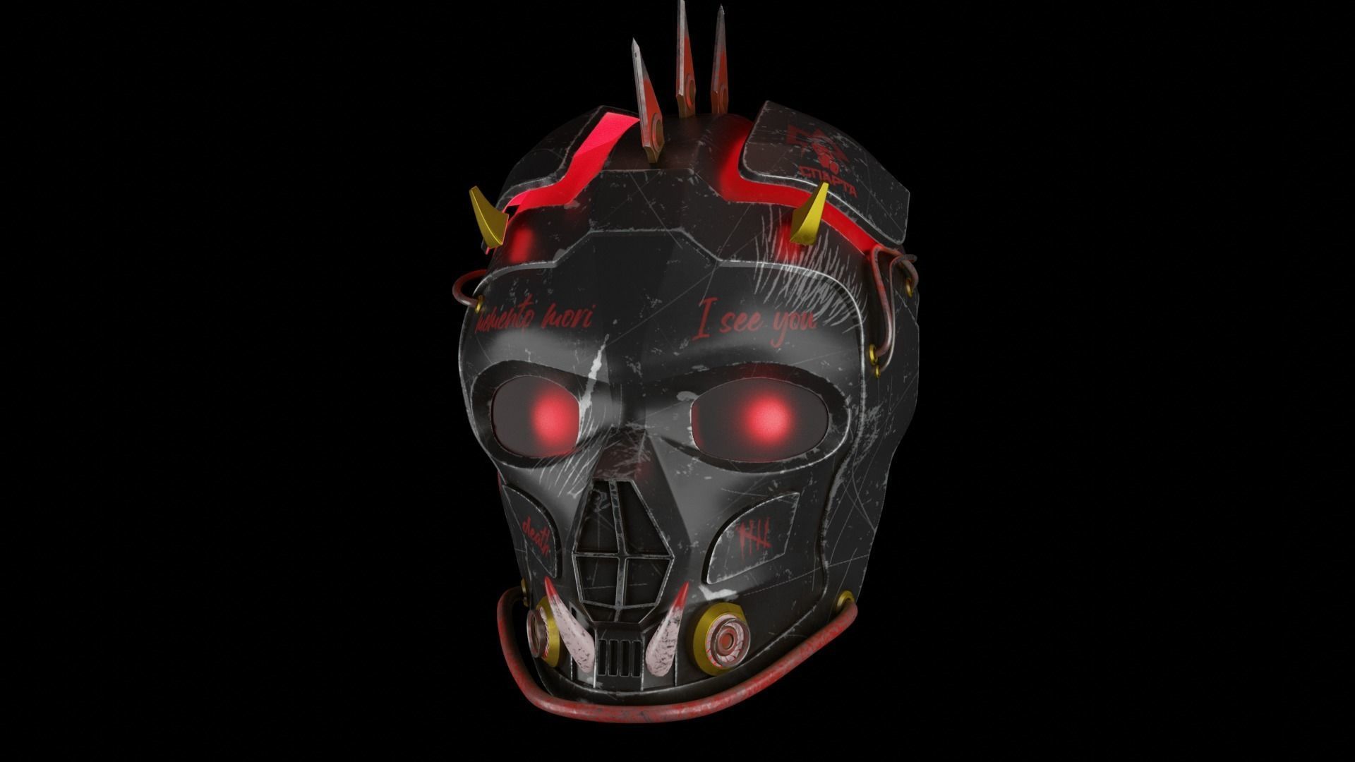 devil mask cyberpunk 3D model | CGTrader