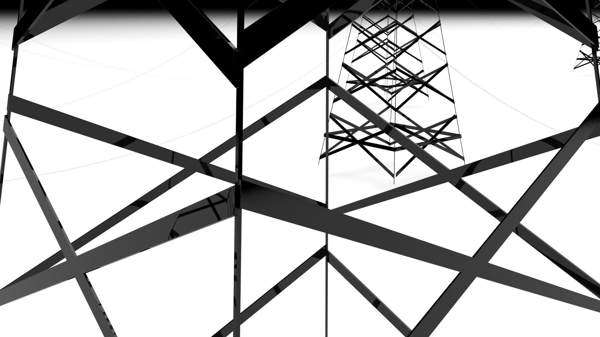 Powerline of Electric Transmission towers 3D model | CGTrader