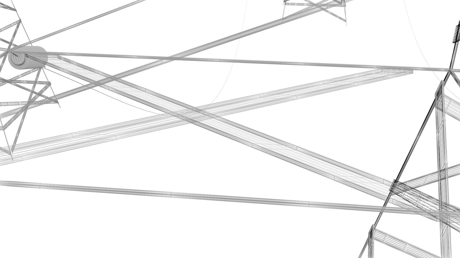 Powerline of Electric Transmission towers 3D model | CGTrader