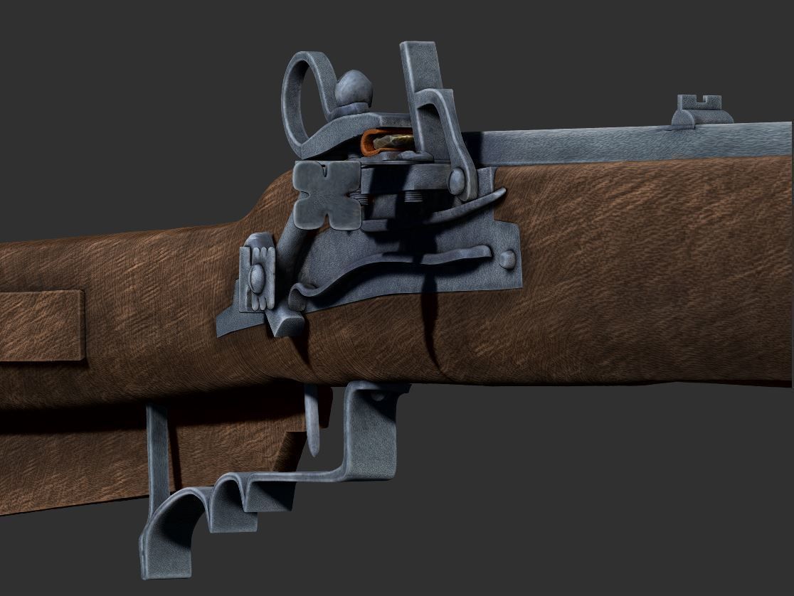 3D model Musket 17th century VR / AR / low-poly | CGTrader