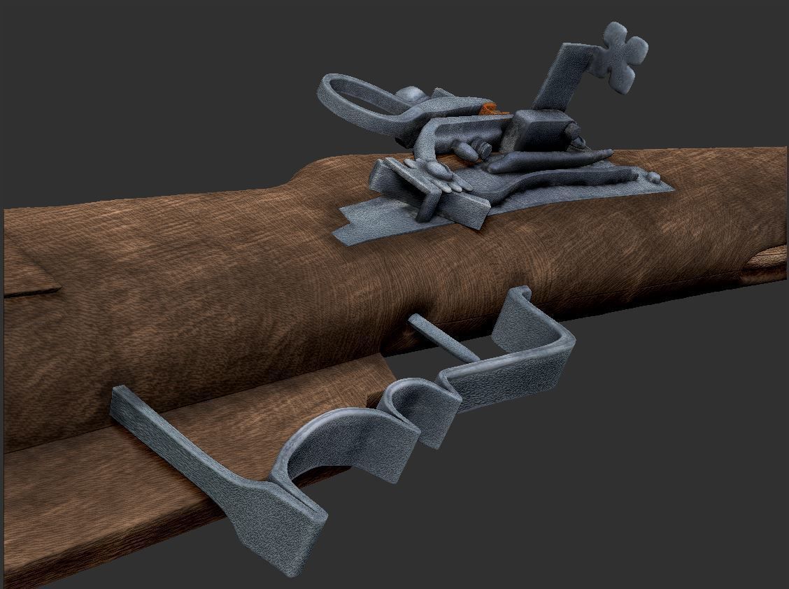 3D model Musket 17th century VR / AR / low-poly | CGTrader