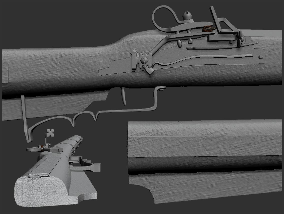 3D model Musket 17th century VR / AR / low-poly | CGTrader