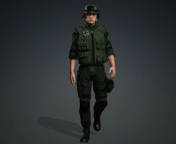 Army Officer 3D model | CGTrader