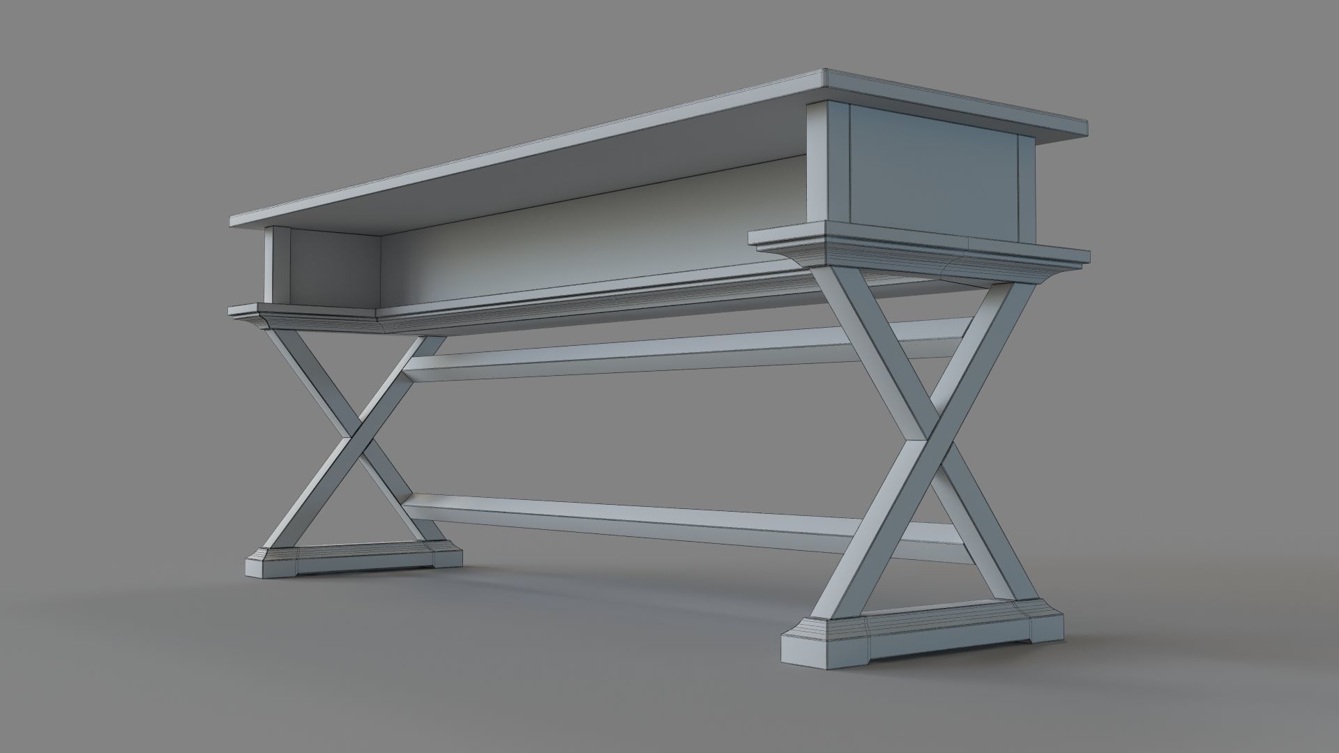 Bannister Island Console Table 3D model | CGTrader