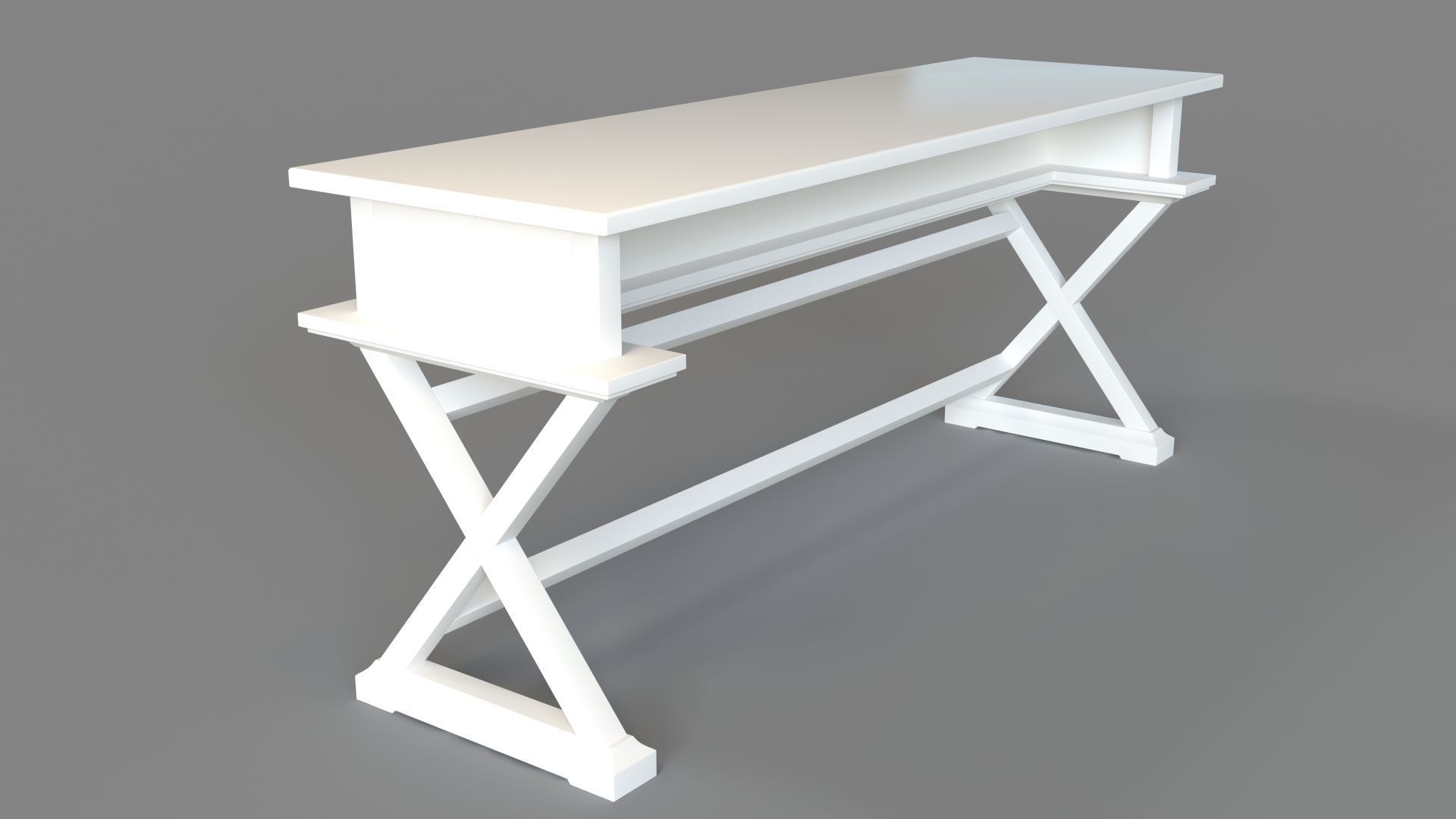 Bannister Island Console Table 3D model | CGTrader
