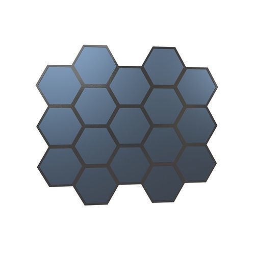3D model Hexagon Solar Panel v1 002 VR / AR / low-poly | CGTrader