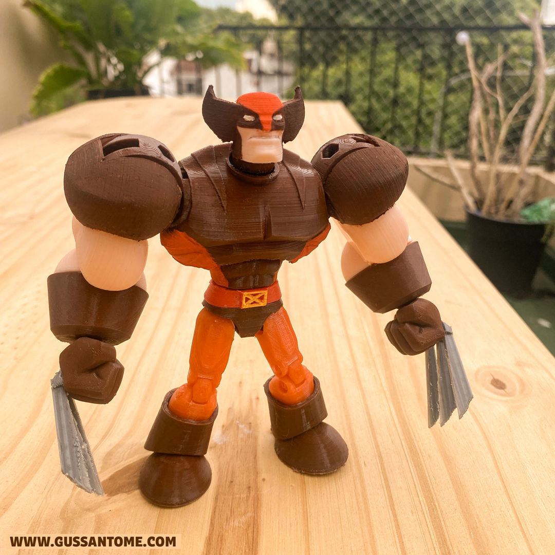 Wolverine articulated action figure 3D model 3D printable | CGTrader