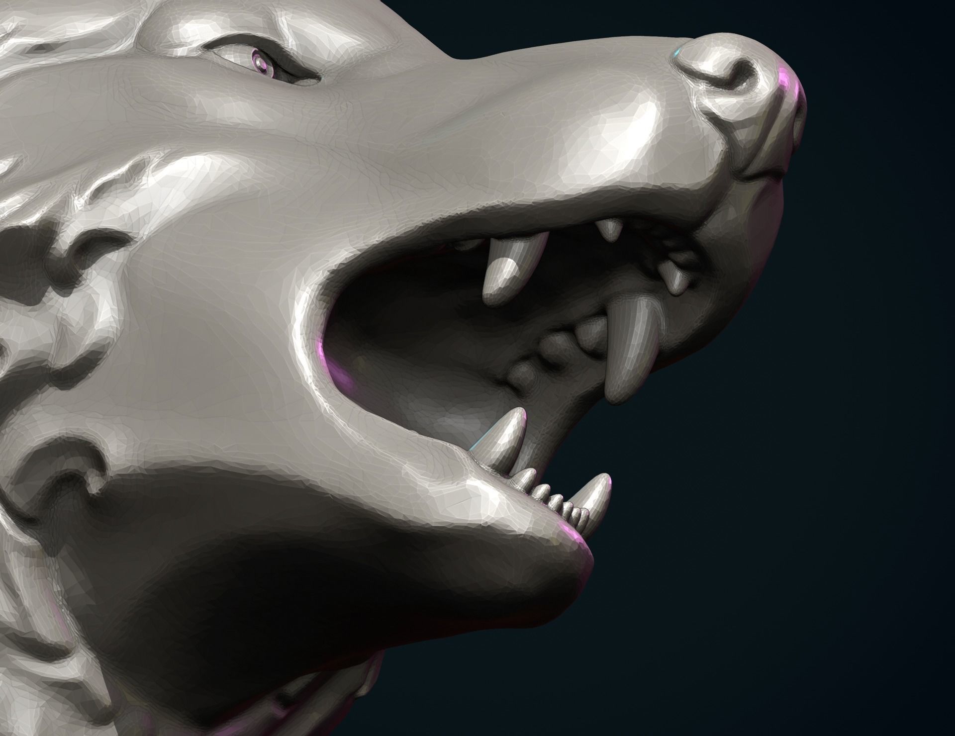 Wolf Sculpture 3D model 3D printable | CGTrader