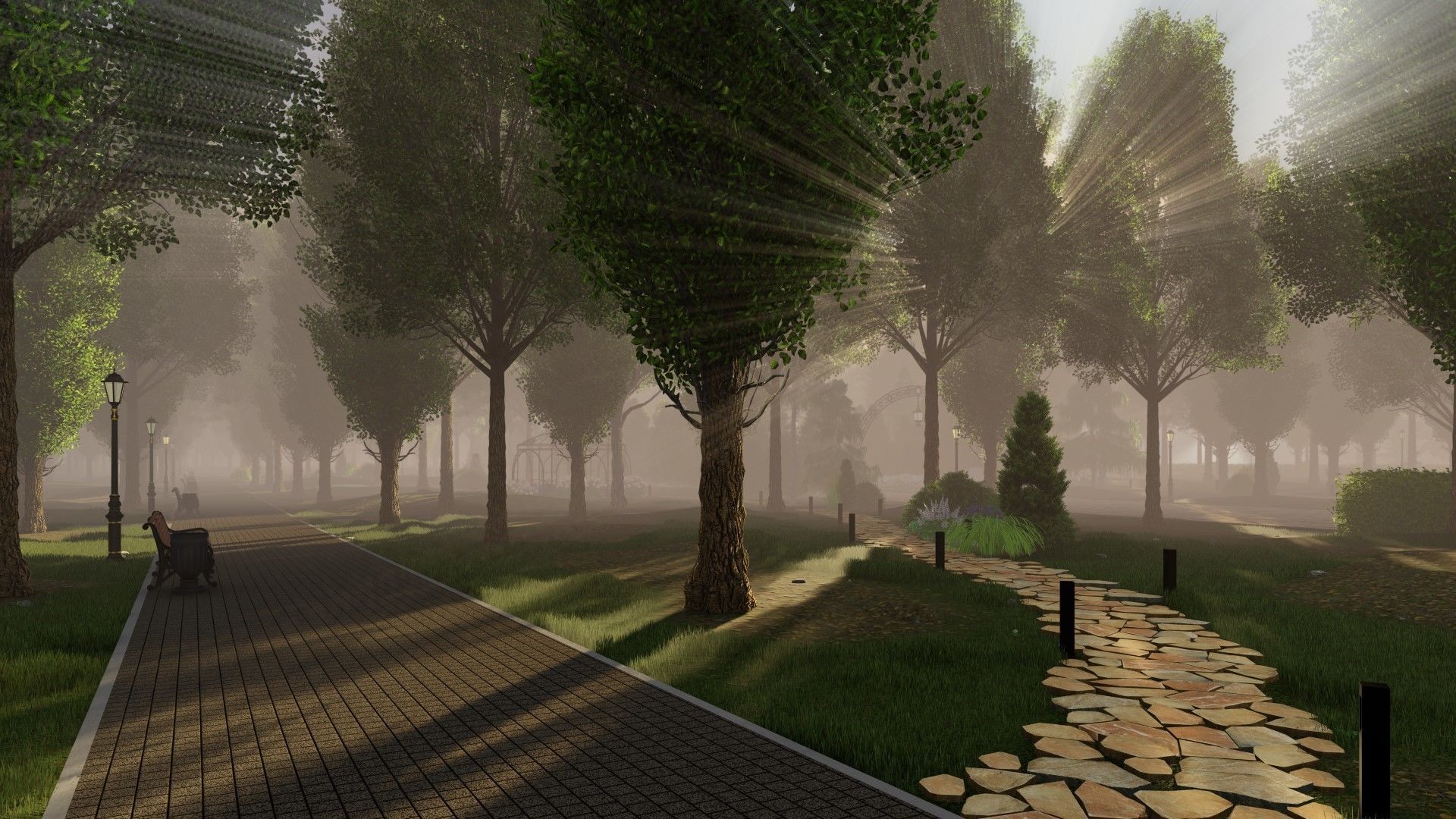3D model of the city park 3D model | CGTrader