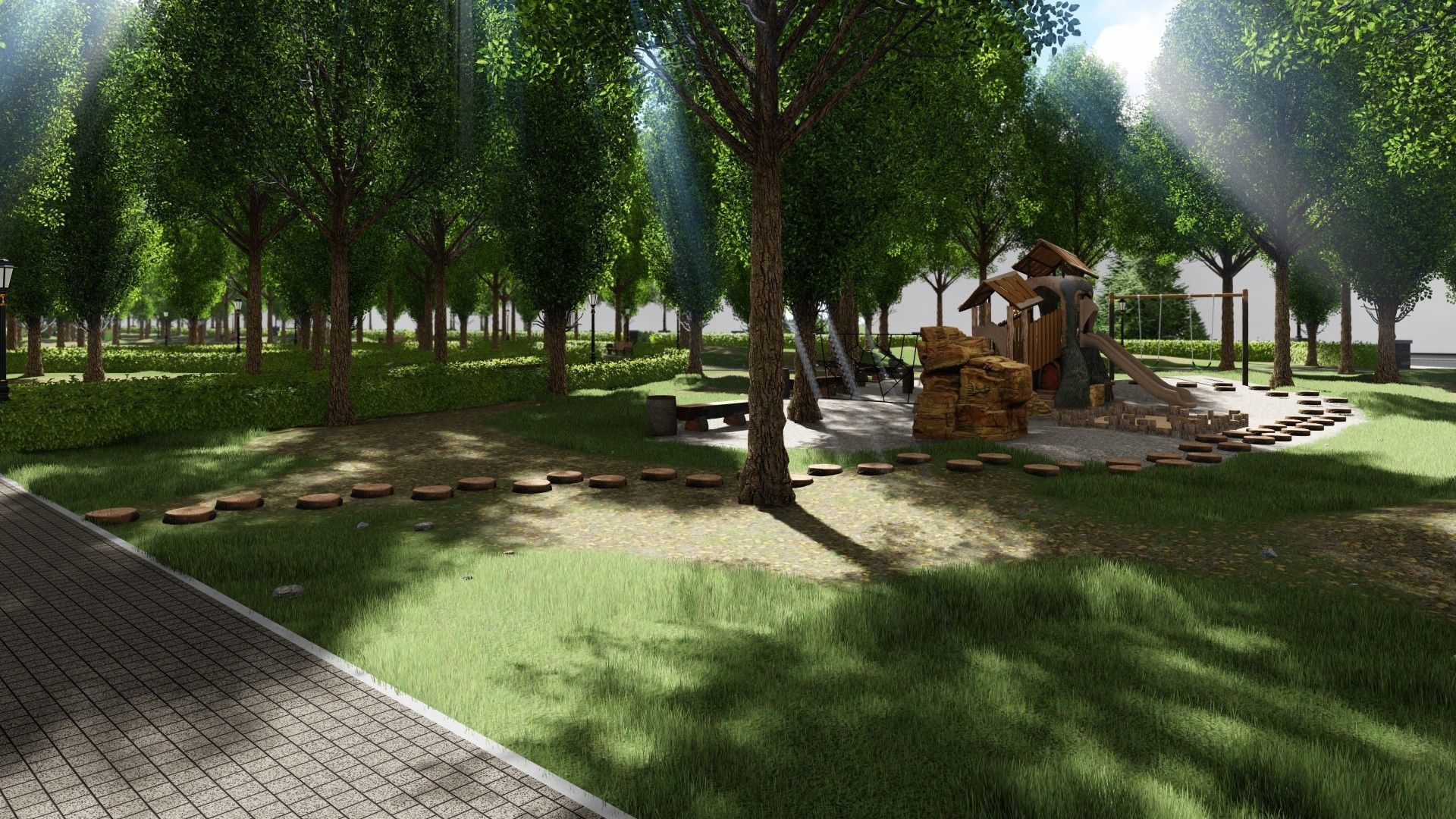 3D model of the city park 3D model | CGTrader