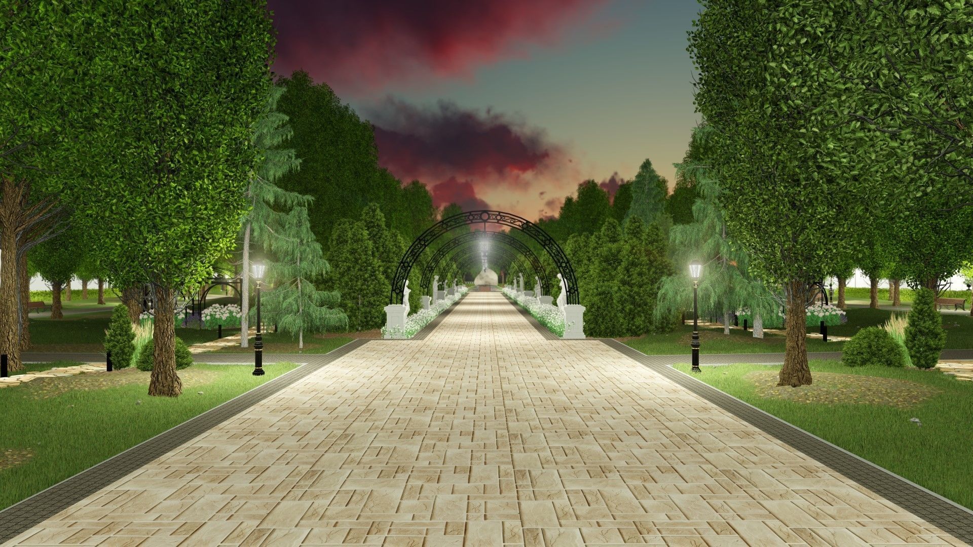 3D model of the city park 3D model | CGTrader