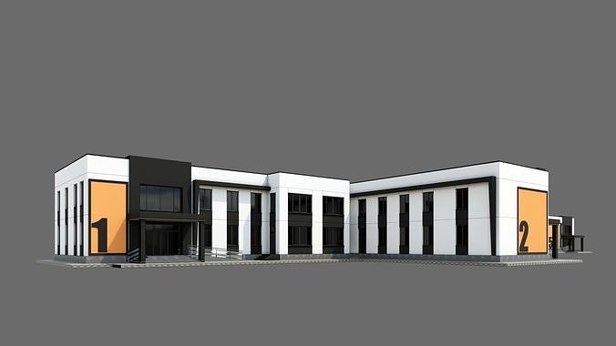 High School ID031 3D model | CGTrader