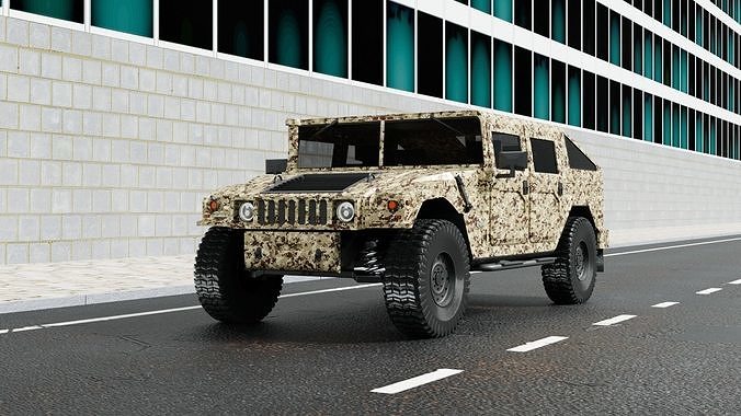 HUMVEE 1993 old HUMMER H1 FOR SUBDIVISION 3D model | CGTrader