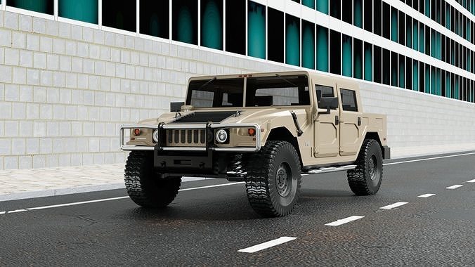 HUMMER H1 PICKUP READY FOR SUBDIVISION 3D model | CGTrader