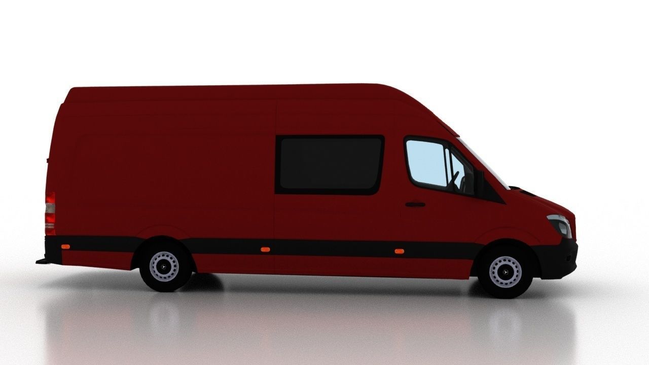 Mercedes Benz Sprinter L4H3 2015 Crew Van UK 3D model | CGTrader